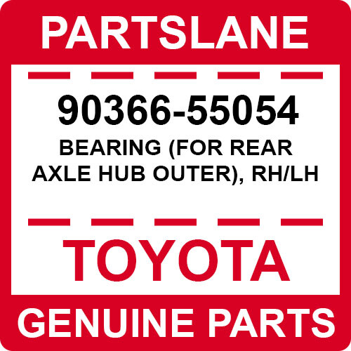 90366-55054 Toyota OEM Genuine BEARING (FOR REAR AXLE HUB OUTER), RH/LH ...
