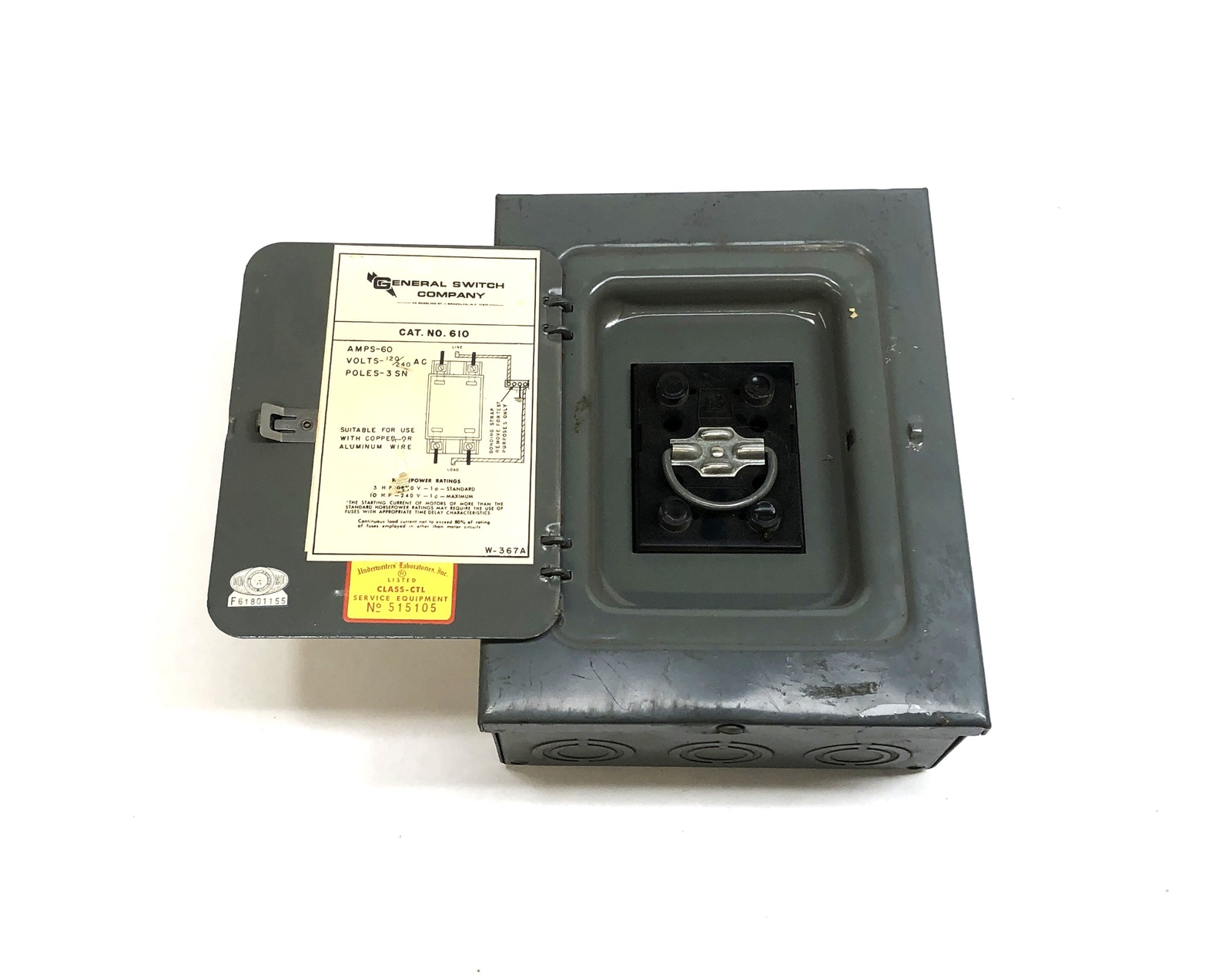 General Switch Company Pullout Fuse Panel Box 610 NOS | eBay