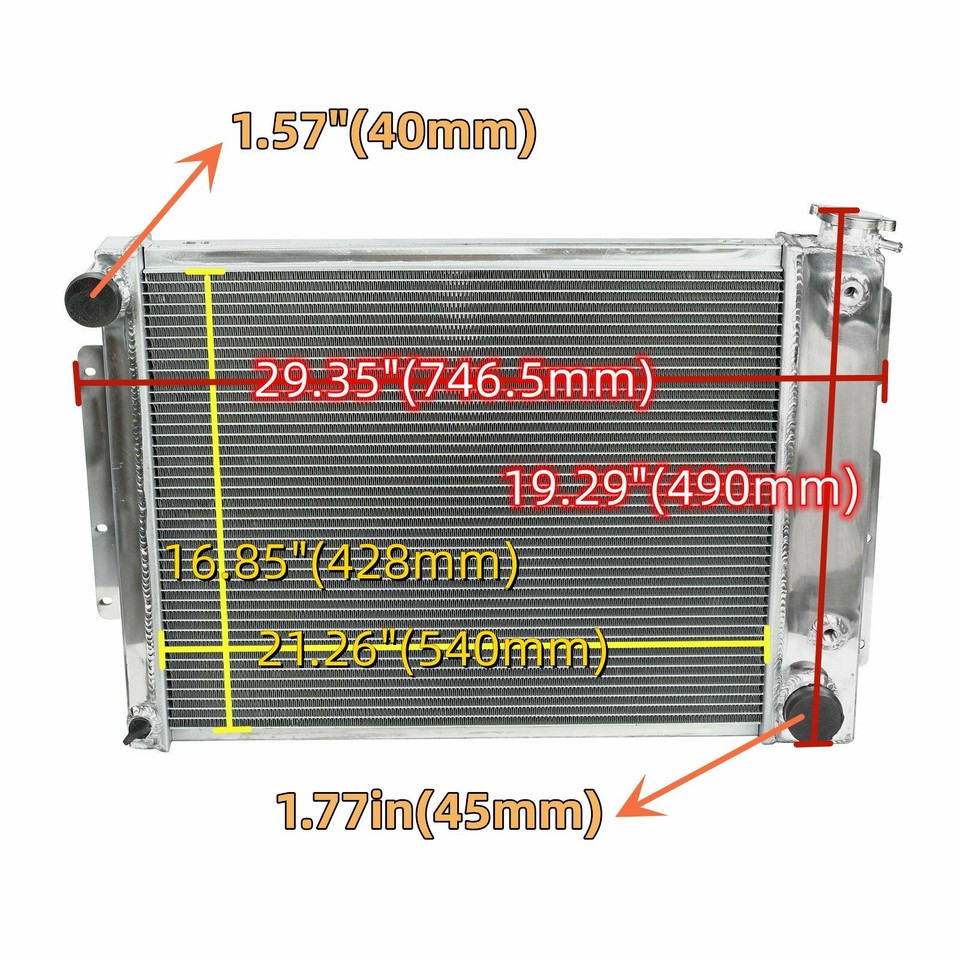 Radiator For 67-69 Chevy Camaro/Firebird Small Block V8 DPI337 3Row ...