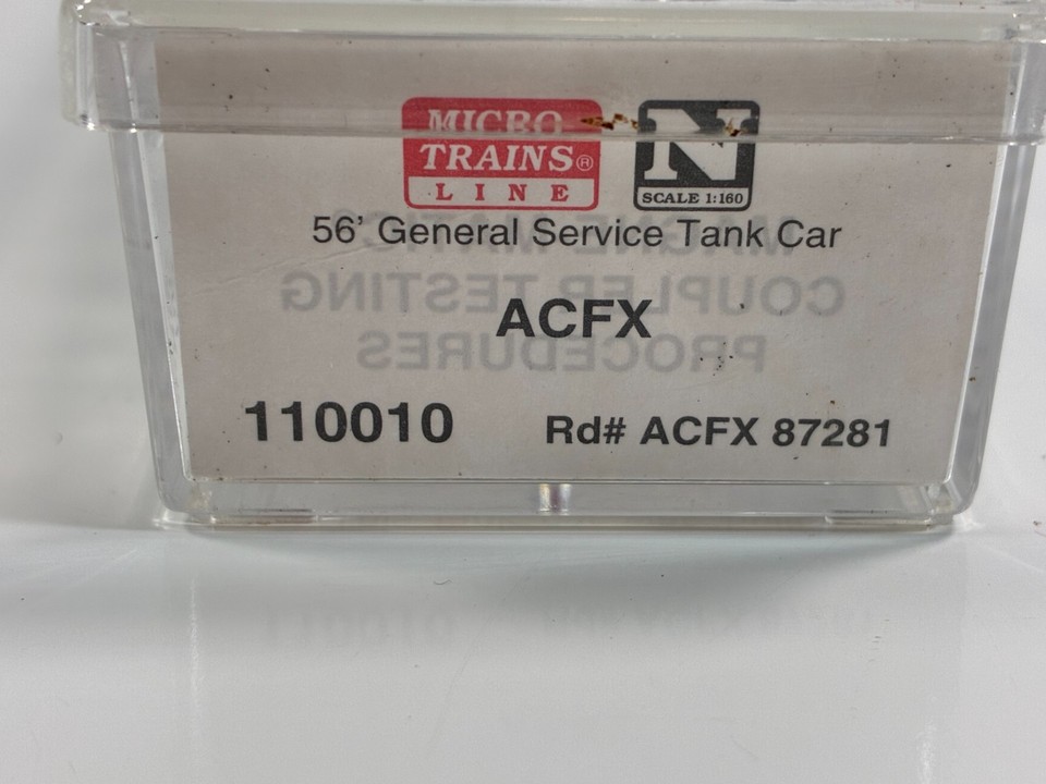 Micro Trains 110010 56' General Service Tank Car ACFX , N scale | eBay