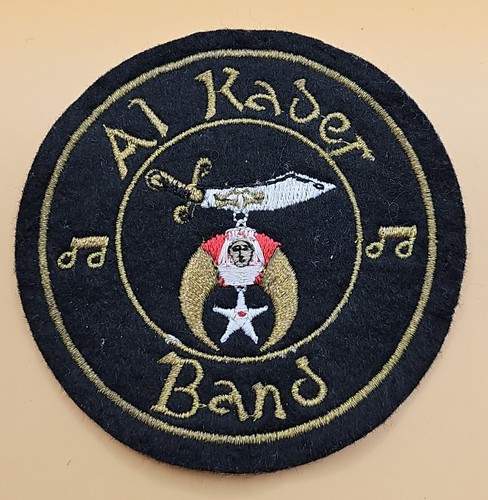 Antique Masonic Shriner Temple Al Kader Band Embroidered Gold Over ...