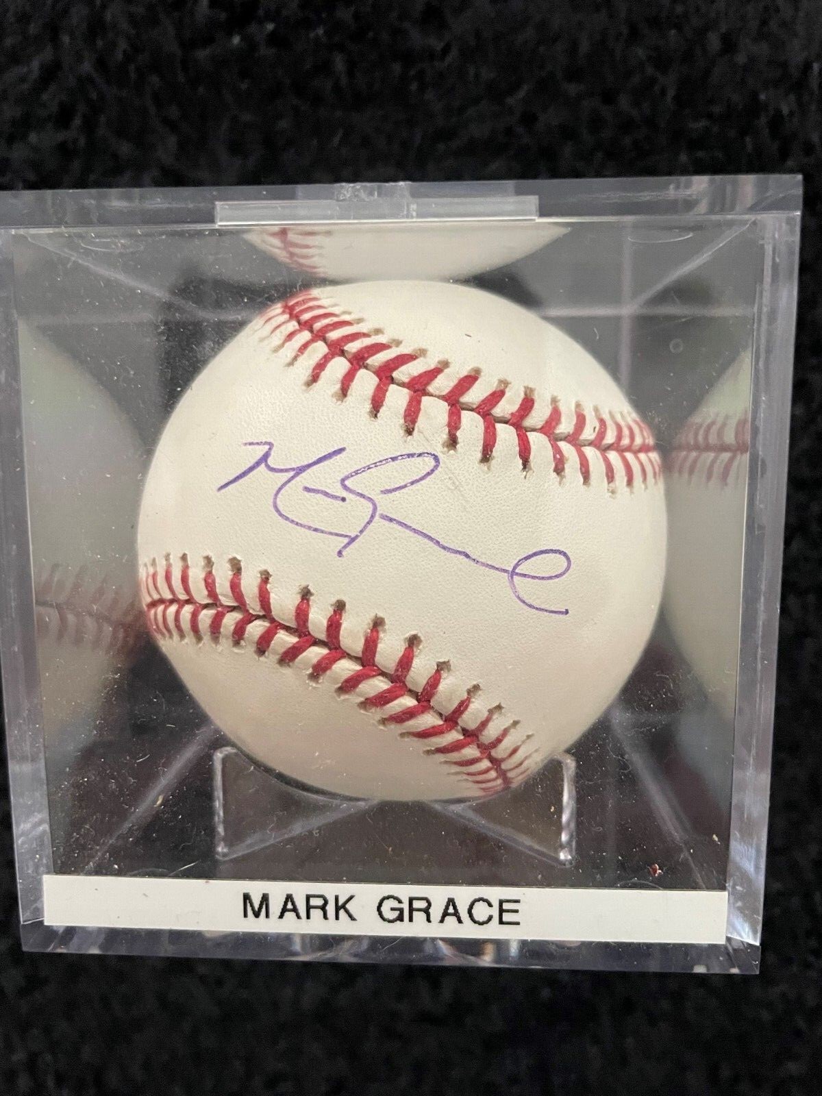 Mark Grace Autographed MLB w/Case Diamondbacks Cubs | eBay
