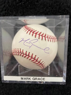 Mark Grace Autographed MLB w/Case Diamondbacks Cubs | eBay