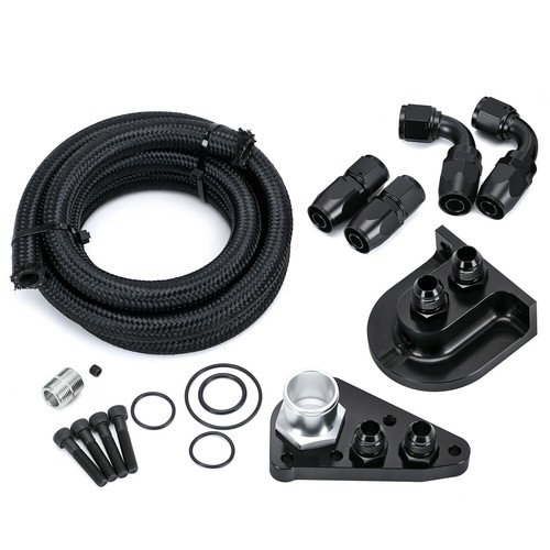 For 1996+ Ford 4.6 / 5.4 Billet Oil Filter Relocation Kit Mustang GT ...