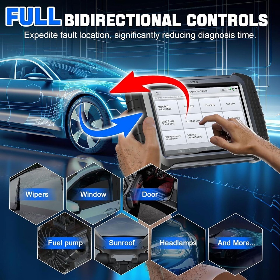 XTOOL USED IP919 PRO ECU Programming OBD2 Scanner Diagnostic Tool Key ...