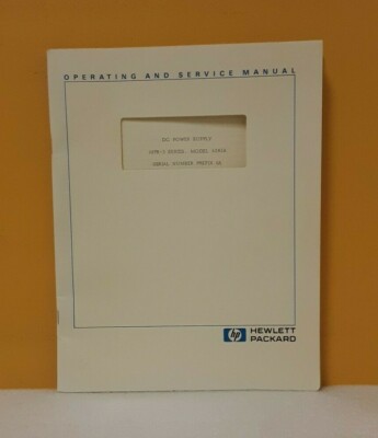 HP 06281-90001 MPB-3 Series Model 6281A DC Power Supply Operating ...