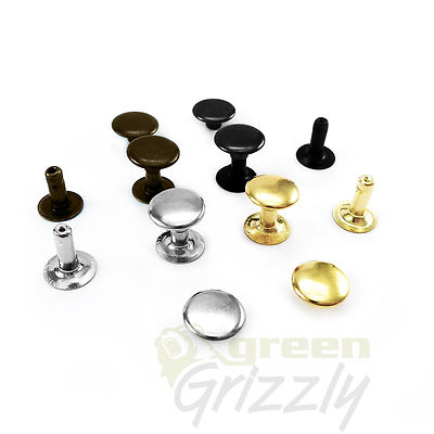 Solid brass Single Cap Rivets 7 x 7 mm Rapid Rivets Leather Craft ...