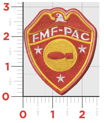 MARINE CORPS MARINE FORCE FMF PAC RED EMBROIDERED PATCH | eBay