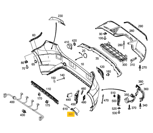 Genuine MERCEDES BENZ a Class W176 Rear Wheel Arch End Cover ...