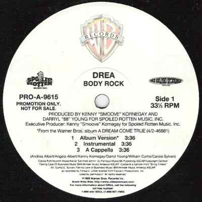 Drea Body Rock / Got Ya Back Vinyl Single 12inch Warner | eBay.de