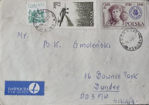 Old Stamp Addressed Envelope From Poland, Postmark 14 June 1982 | eBay