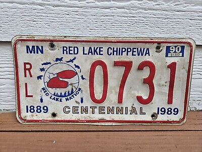 Vintage 1990 Minnesota Red Lake Chippewa License Plate | eBay