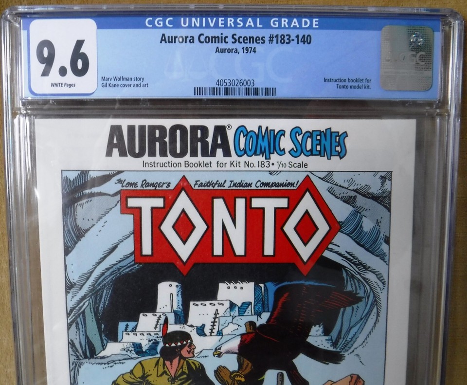 Tonto Aurora Model Kit Comic Book Scenes 1974 Dell Comic CGC 9.6 White ...