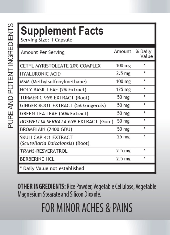 joint pain relief supplements - PAIN RELIEF MEGA COMPLEX 610MG 3B ...