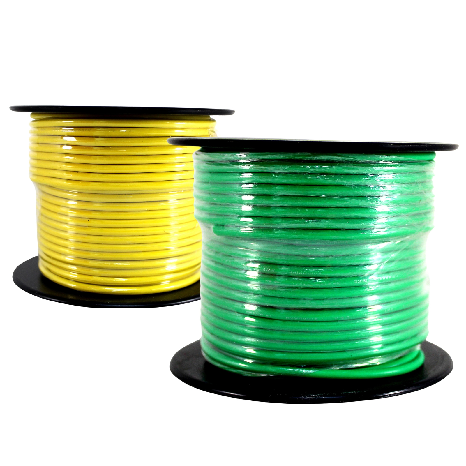 14 GA 100 FT Roll Grn Ylw Stranded Spool of CCA Primary Power Ground ...