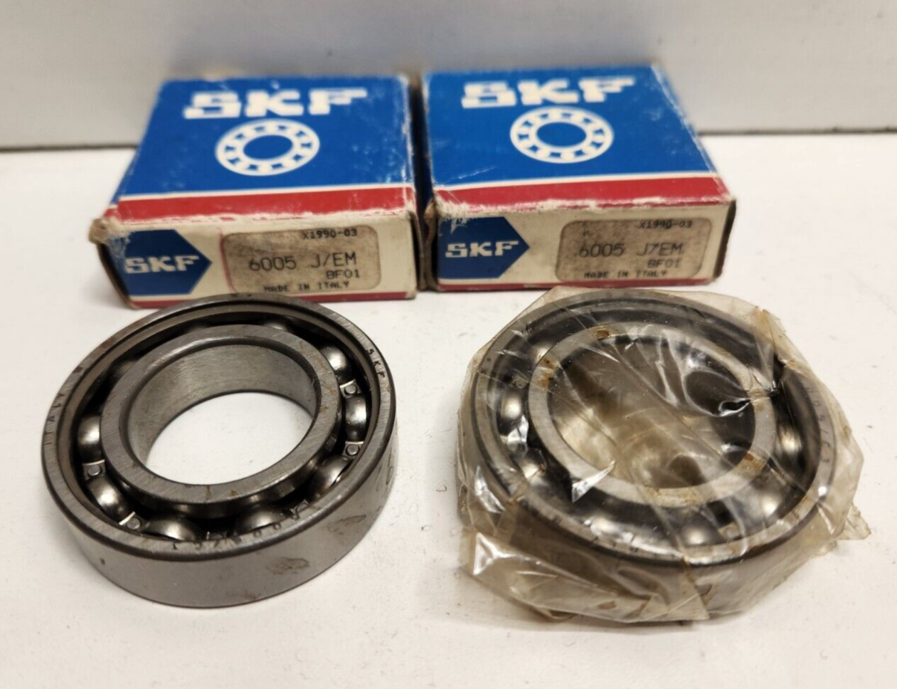 LOT OF 2 NEW OLD STOCK! SKF 25MM X 47MM X 12MM BEARINGS 6005-JEM | eBay