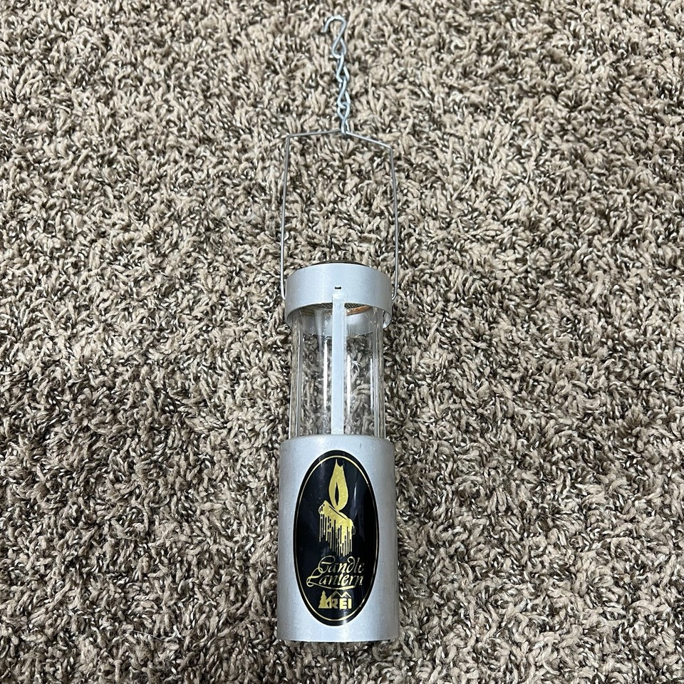 Vintage REI Aluminum Telescopic Candle Lantern Lamp Camping Hiking Made ...