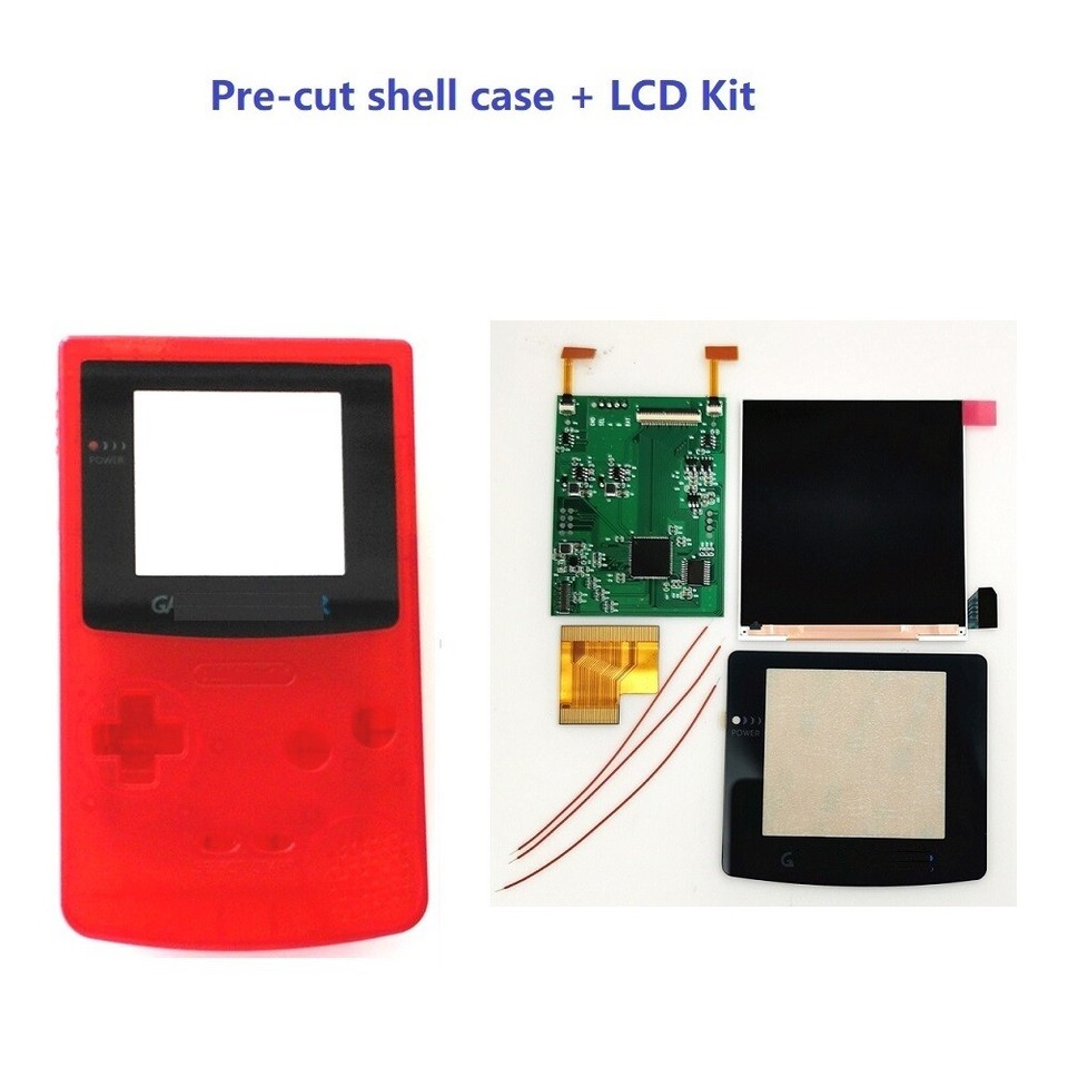 Retro Pixel Large Size IPS Backlight LCD Screen For Game Boy Color GBC ...