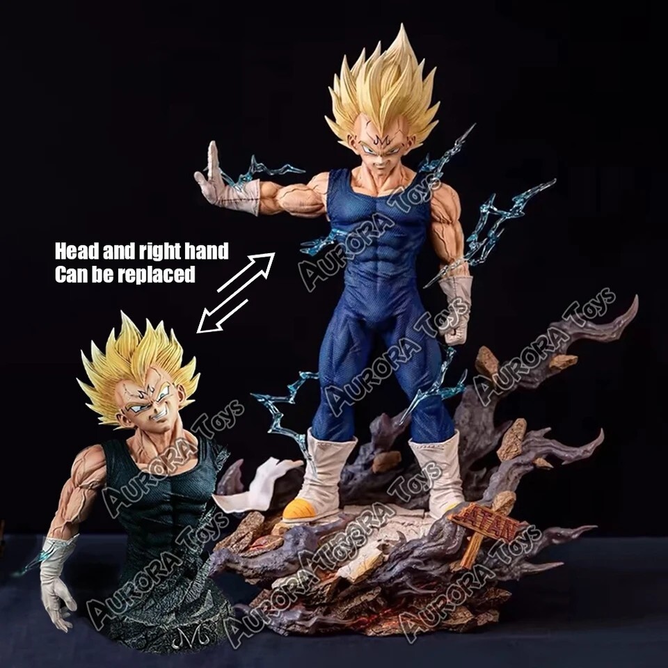 Dragon Ball Z Majin Vegeta Saiyan Figure Model Statue (Replaceable Head ...