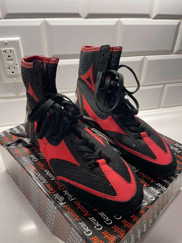 Amber Sports Fight Gear Boxing Boots - SZ 8 | eBay