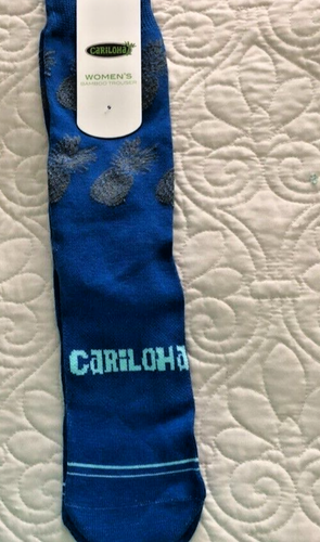 women's Cariloha socks blue with gray pineapples L/XL(8-12) nwts | eBay