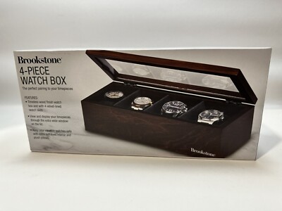 Brookstone Men's 4pcs Watch Case - Dark Brown | eBay