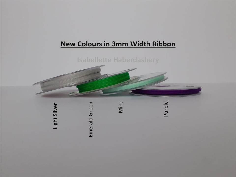 Organza Ribbon Sheer Ribbon 3 9 15 25mm Wide & Thin Ribbon Narrow ...