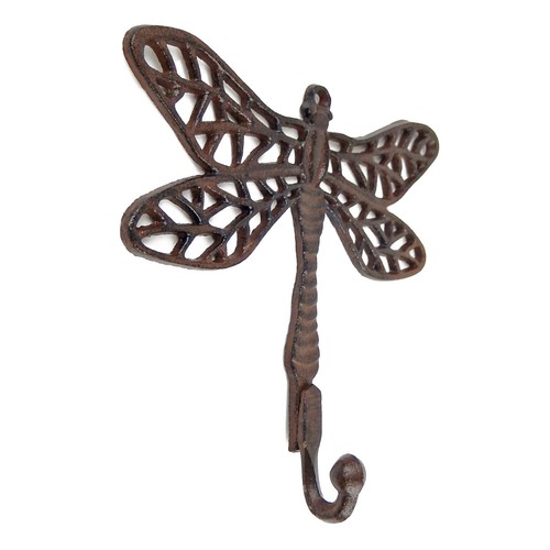 Dragonfly Key Hook Cast Iron Towel Coat Hanger Wall Mount Rustic Antique Style | eBay