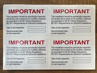 NEXT INSPECTION STICKERS LABELS PERIODIC STICKERS LABELS 95MMX60MM x ...