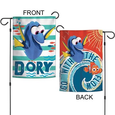 Finding Nemo 12" x 18" Garden Flag Dory Go With The Flow | eBay