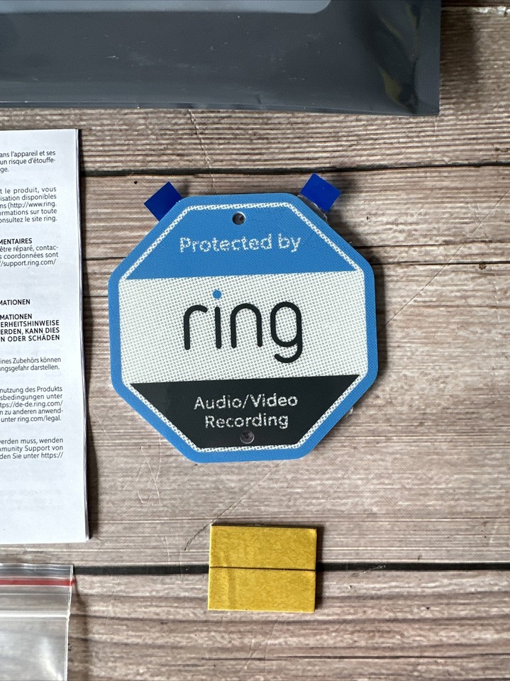 The Ring Security Small Sign- 3 x 3 inches | eBay