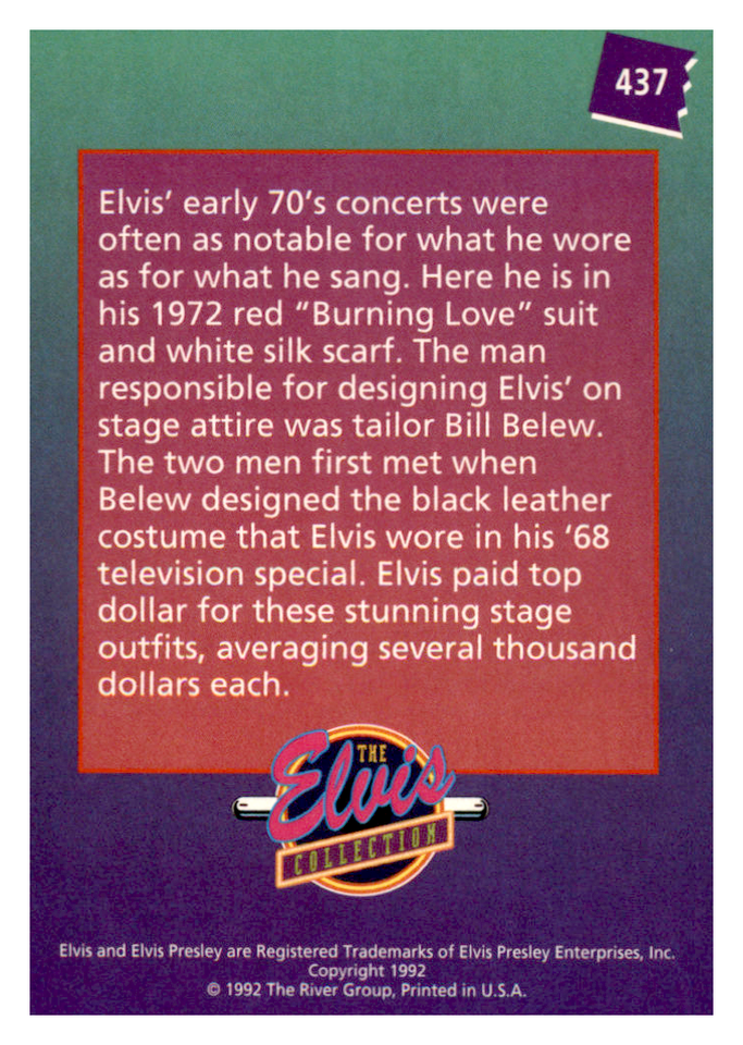 1992 The Elvis Collection Card - Elvis Presley S.R.O. #437 | eBay