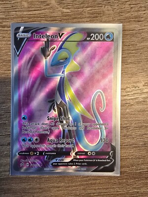 Inteleon V 180/192 Rebel Clash Ultra Rare Full Art Pokemon Card Pack ...