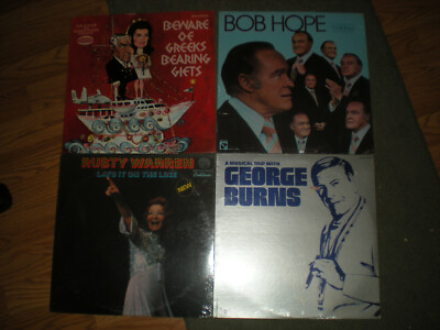 Lot of 4 SEALED Comedy LPS-Rusty Warren-George Burns-Bob Hope-Bob ...