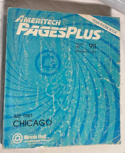 Vntg Illinois Bell Ameritech PagesPlus Chicago July 1987 Phone Book ...