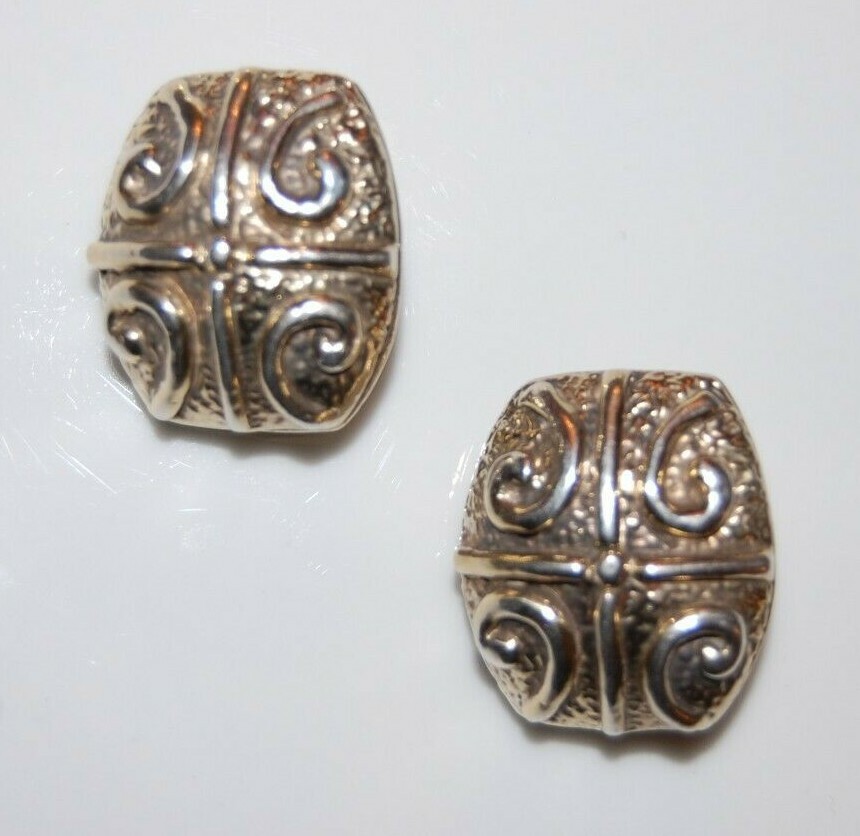ELEGANT SIMON SEBBAG COUTURE 925 STERLING BRUTALIST STYLE STATEMEN CLIP ...