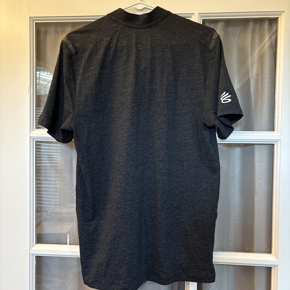 Under Armour Curry Splash Icon Golf Fitted Polo Shirt Mens M 1383982 ...