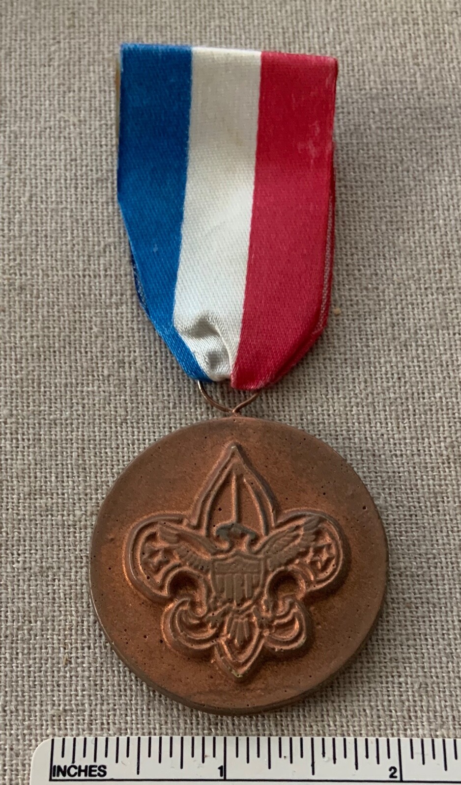 Vintage Boy Scouts of America Red White Blue Ribbon Award PIN BSA ...