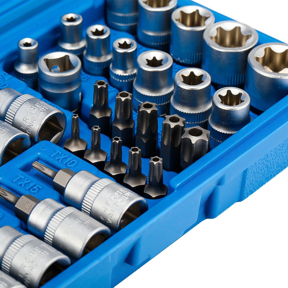 34pcs Torx Star Socket & Bit Set Male Female E & T Sockets with Torx ...