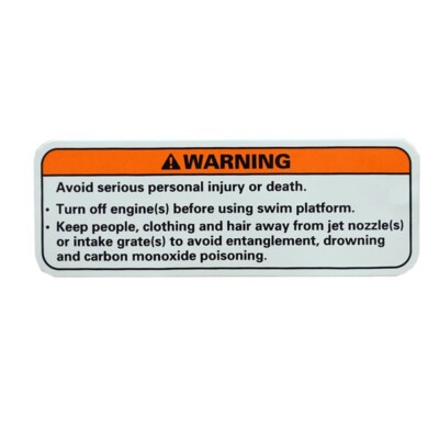 Sea Doo Boat Warning Sticker 204901334 | Avoid Injury 3 3/4 Inch | eBay