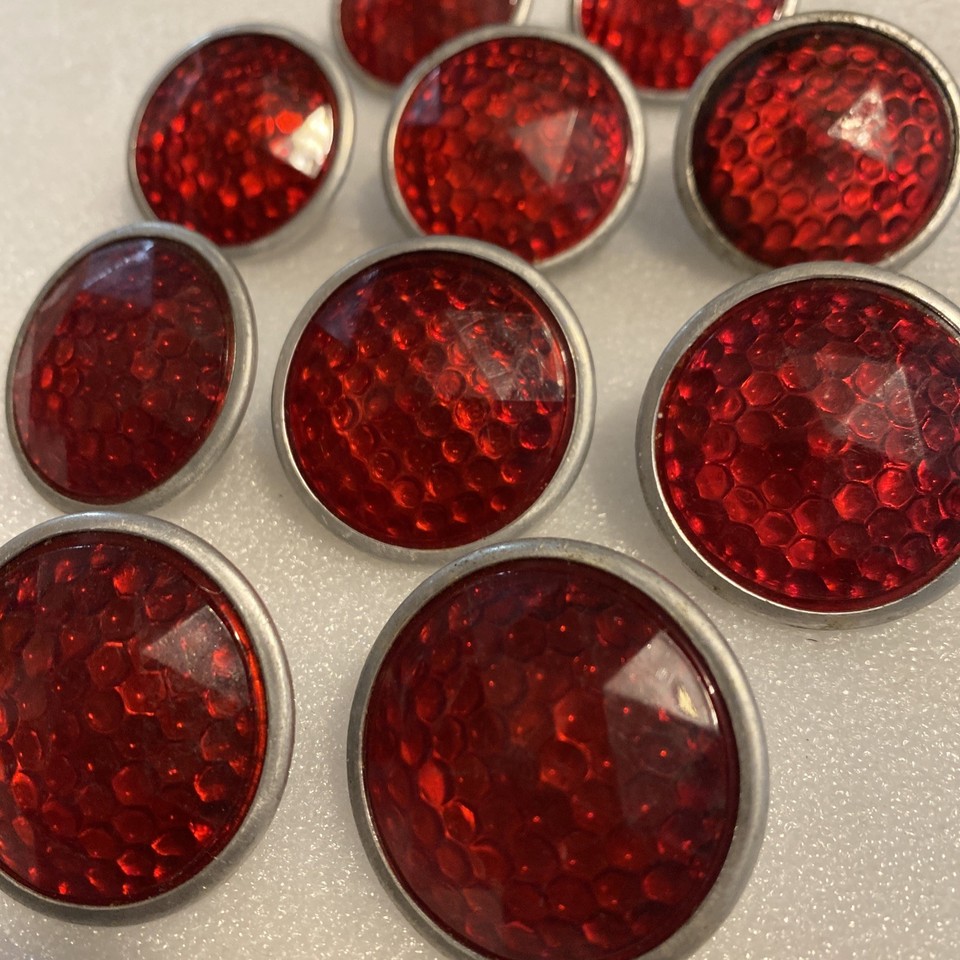 LOT OF 10 VINTAGE NOS RED BICYCLE REFLECTORS GULCO BRIGHT STAR | eBay