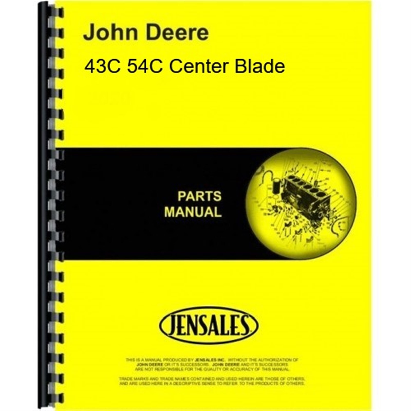John Deere 43C 54C Center Blade Parts Manual Catalog | eBay