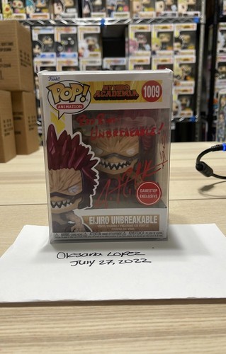 Funko Pop! My Hero Academia Signed Eijiro Unbreakable Metallic #1009 ...