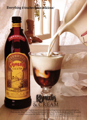 1988 Kahlua & Cream PRINT AD Everything it Touches | eBay