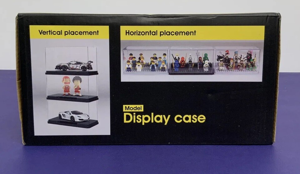 New Display Case Box Suitable for Lego Cars Figurines Flat Black Base ...