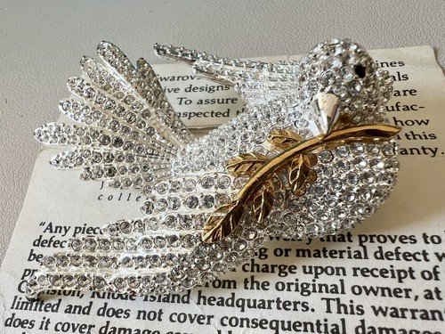 Vintage Swarovski Joan Rivers Peace Dove Brooch | eBay