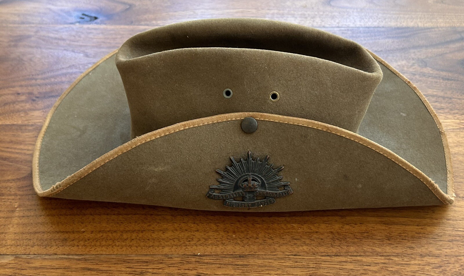 Original WWII Australian Army Bush Hat With Badge Military Hat | eBay