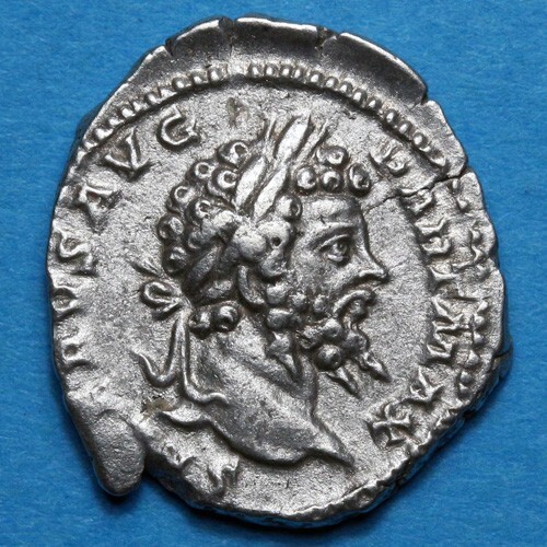 Roman coin-Silver Denarius-Septimius Severus, Victory shield-ca 193-211 ...