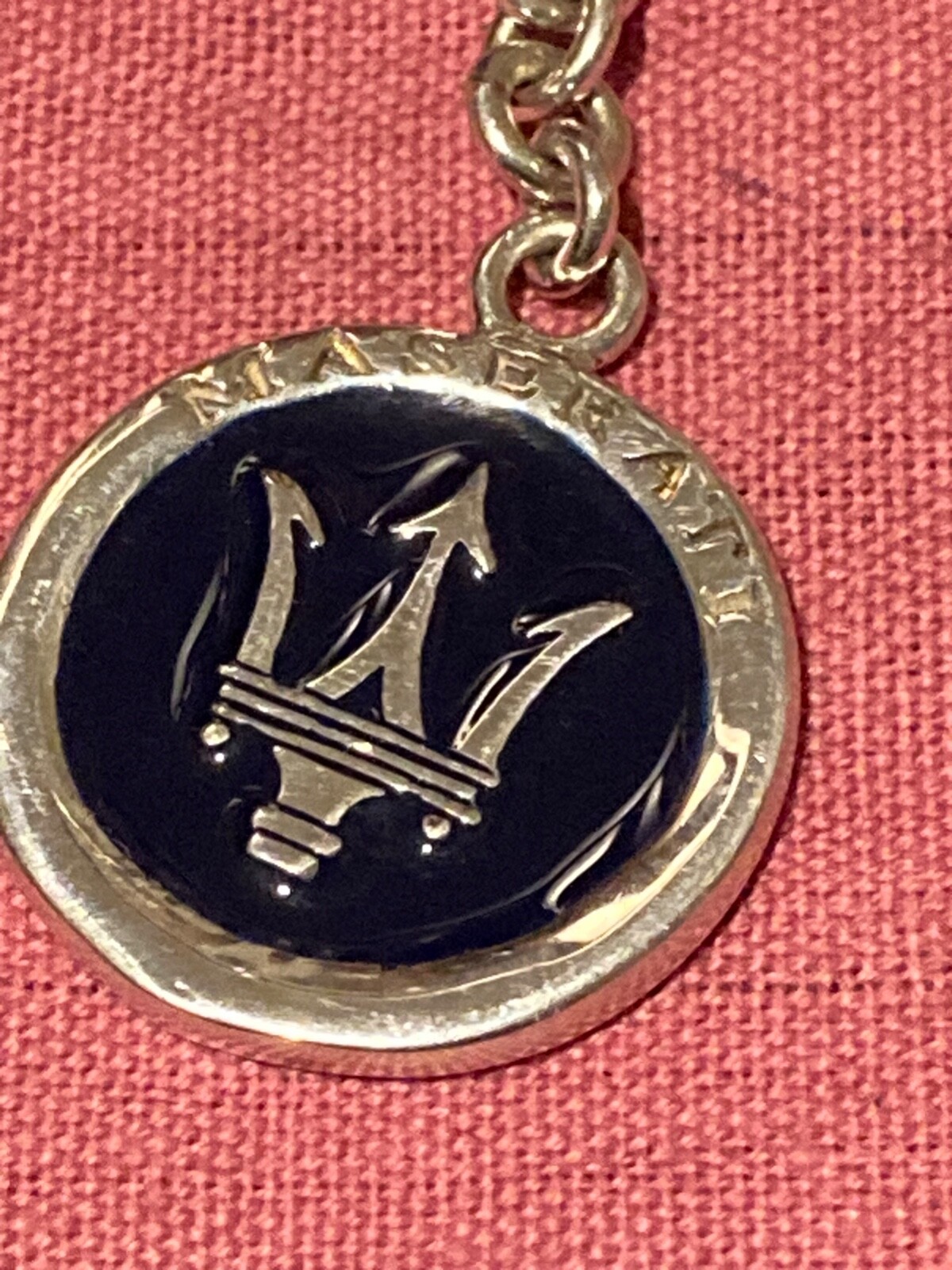 RARE VINTAGE NEW Maserati Sterling SILVER Key Chain : Stunning with box ...