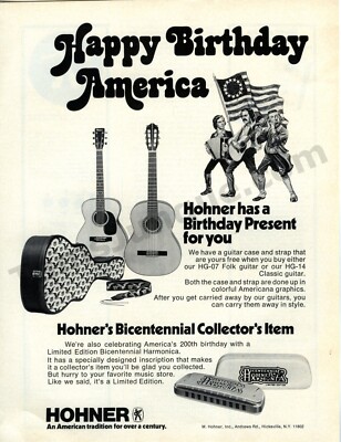 1975 Hohner Harmonicas & Guitars Old Collectible Vintage Print AD (666 ...